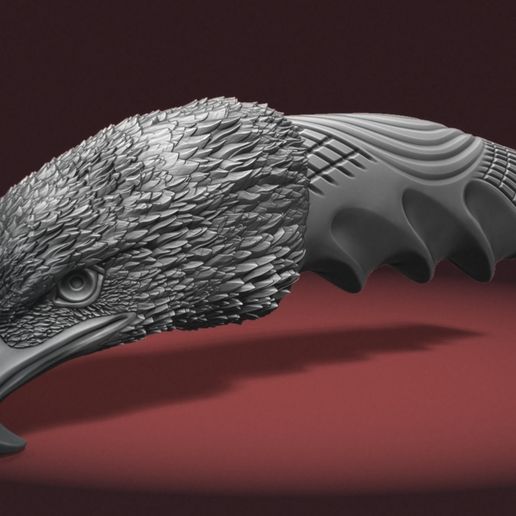 🦅 Eagle Head Knife Handle 3D Model・ STL File for 3D printing and CNC ...