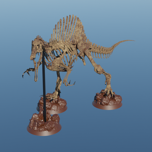💀 Spinosaurus aegyptiacus skeleton v1,v2 and version JP3 model 3d print ...