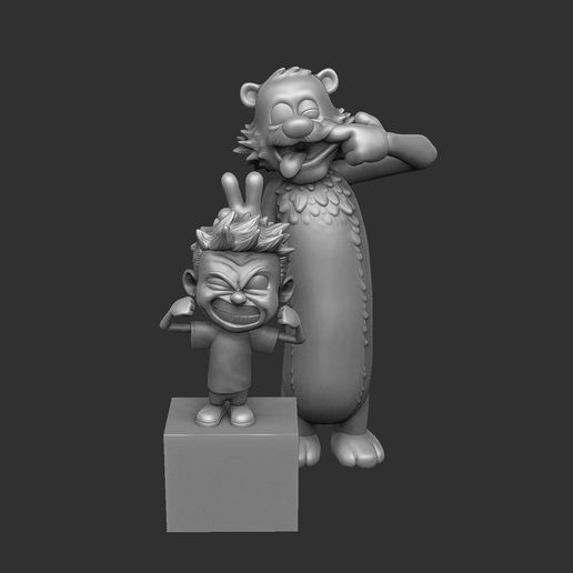 🐅 Calvin and Hobbes for 3d print stl・ STL File for ・Cults