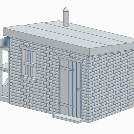 🛤️ Model Railway Lineside Hut 02・ STL File for 3D printing・Cults