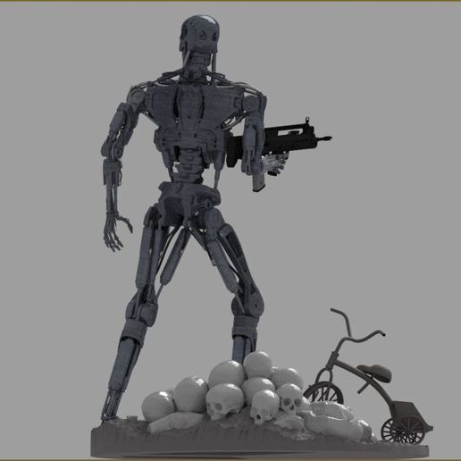 🦸 Terminator T-800 Endoesqueleto Salvation Diorama T2 Versión Mejorada ...