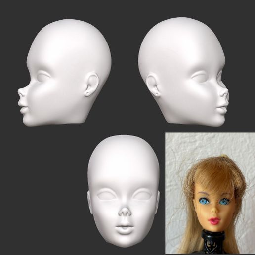 👾 Barbie TNT head・ OBJ File for 3D printing・Cults