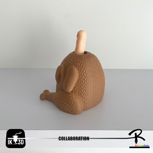 🦃 MR NICE TURKEY HIDDEN MIDDLE FINGER - NO SUPPORTS・ STL File for ・Cults