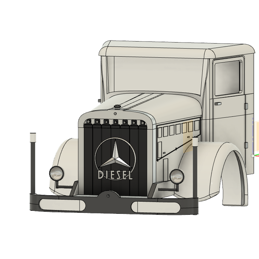 Datei STL Mercedes L 6500 1935 LKW Truck Lastwagen Karosserie Kabine 🚗 ・Modell für 3D-Druck zum ...