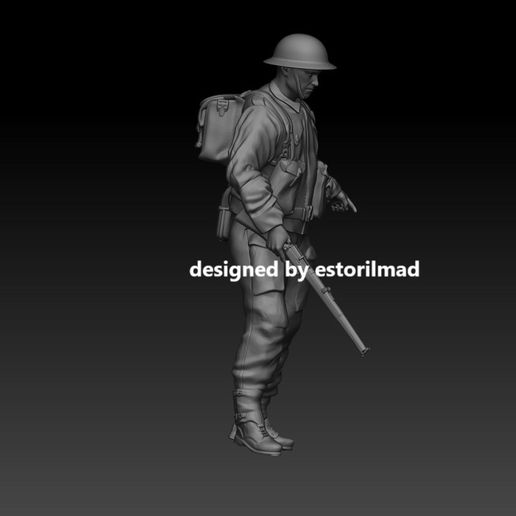 STL file WW2 BRITISH SOLDIER IN CAEN NORMANDY V6 🫡 ・3D printable model ...