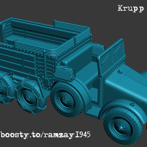 🇭🇺 Krupp Protze 1:100・ 3D File for 3D printing・Cults