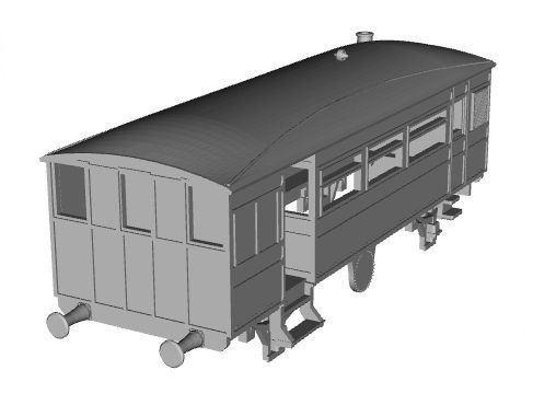 😤 KESR Pickering Steam Railcar 1/76 scale・ 3D File for 3D printing・Cults
