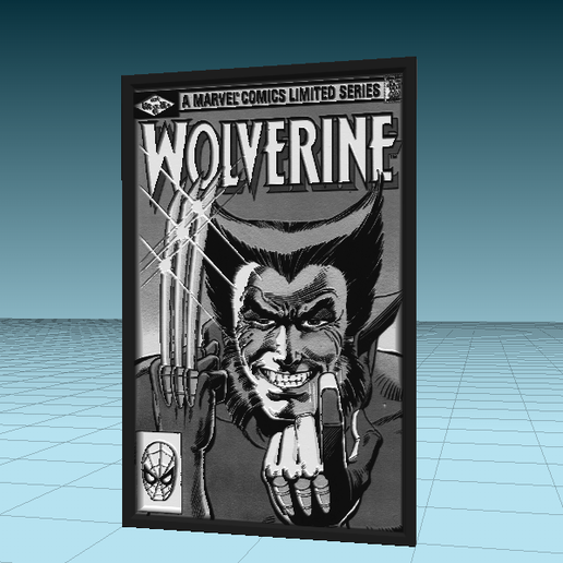 Archivo STL wolverine comic book cover 📚 ・Diseño de impresora 3D para ...
