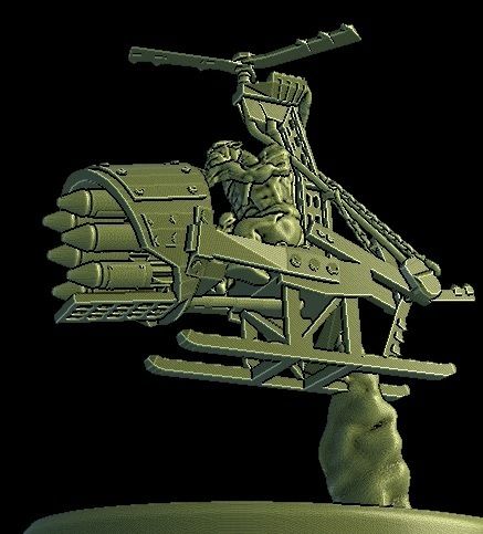 🎲 Ork Helichopter ( deffkopta stand-in )・ STL File for ・Cults