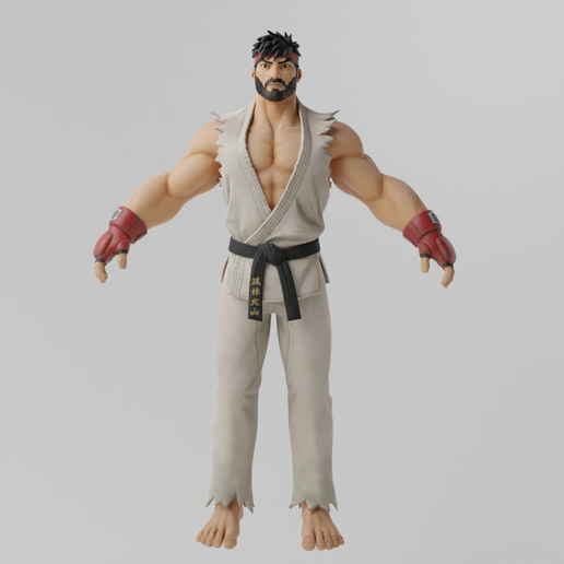 Archivo OBJ Ryu Lowpoly Rigged 🎨 ・Diseño de impresora 3D para descargar ...