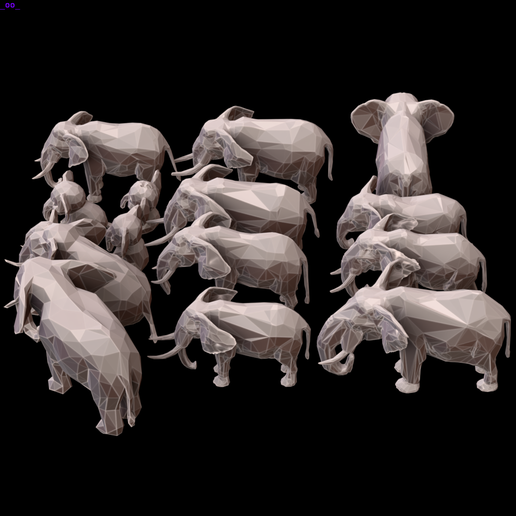 Free STL file elephant low-poly 🐘 ・3D print design to download・Cults