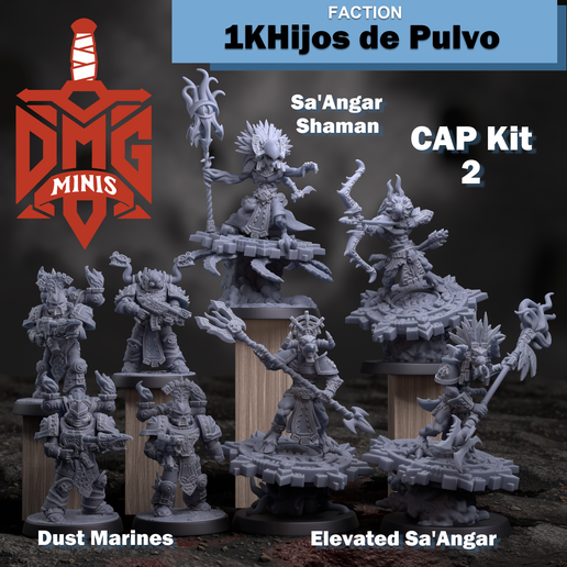 🧢 1K Hijos de Pulvo CAP Kit 2 (presupported)・ 3D File for 3D printing・Cults