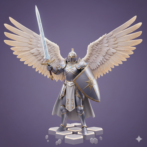 🎲 Single STL Dynamic Winged Champion Miniature - Valiant Fantasy ...