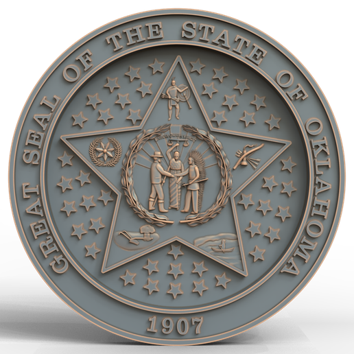 📁 3D Model STL File for CNC Router Laser & 3D Printer 0955. Oklahoma ...