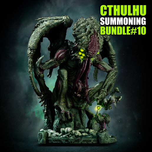 💀 BUNDLE#10 - CTHULHU SUMMONING・ 3D File for 3D printing・Cults