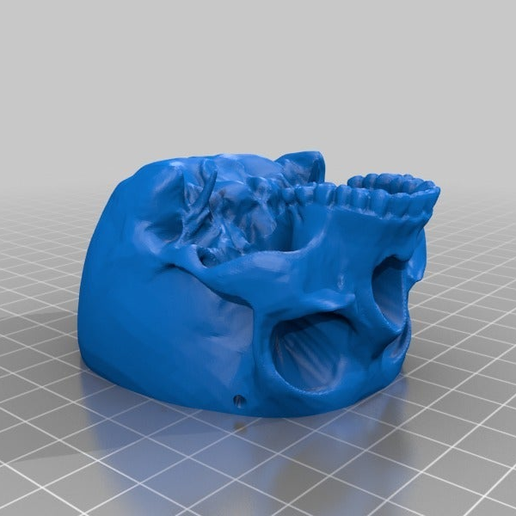 💀 Floating, spilling skull・Free STL File for ・Cults