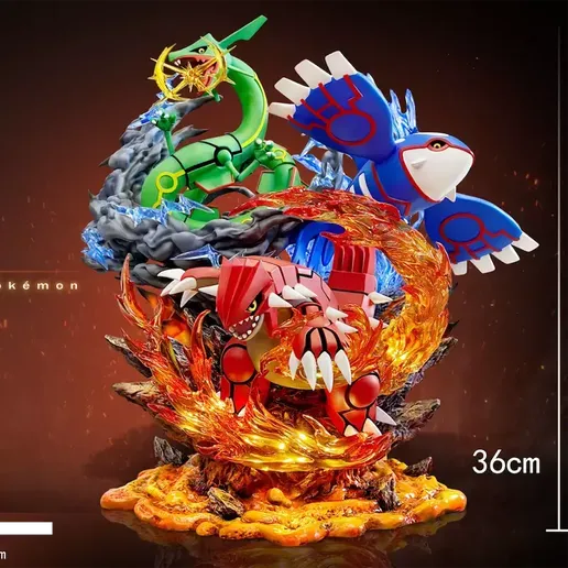 🐉 Pokemon diorama Kyogre Rayquaza Groudon・ STL File for 3D printing・Cults