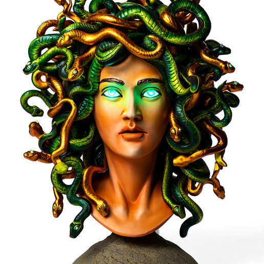 🪄 2126 Medusa Gorgon Head 3D Model, magic, dragon, serpent, mask, gnome ...