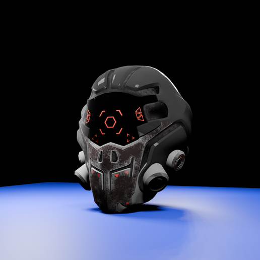 🪖 Cyber-Wraith Tactical HUD Helmet・ OBJ File for 3D printing・Cults