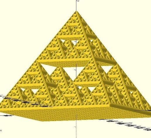 🏛️ Sierpinski pyramid・Free STL File for ・Cults