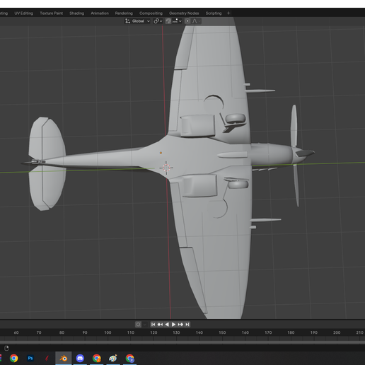 🛩️ Spitfire Fighter Plane 3D Model – World War II Aircraft・ OBJ File for 3D printing・Cults