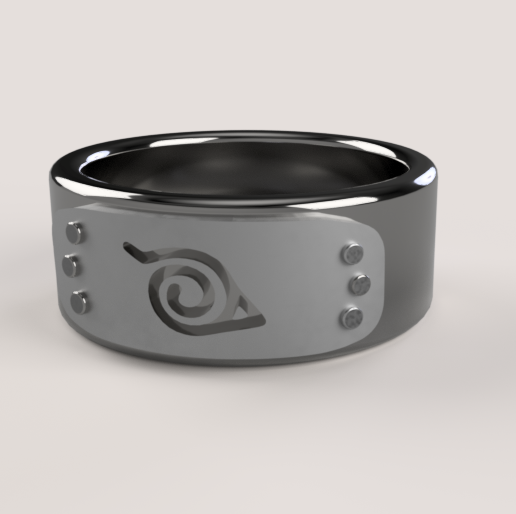 💍 Konoha Naruto Ring・ STL File for ・Cults