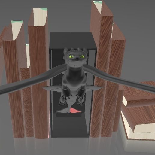 📚 Gaming Nook Book Nook Toothless・ STL File for 3D printing・Cults