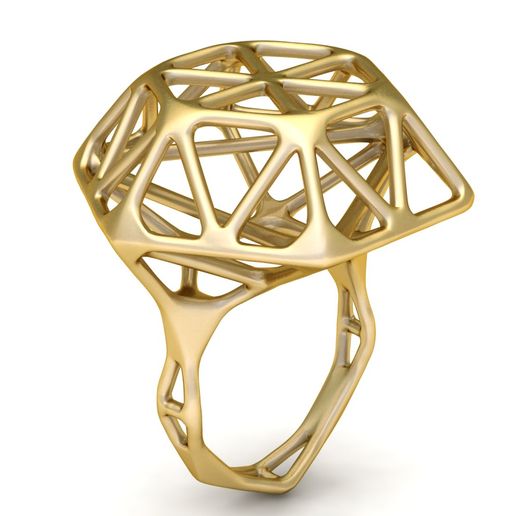 STL file Bone Wireframe RING 3D PRINTABLE MODEL 🦴 (OBJ)・3D print object ...