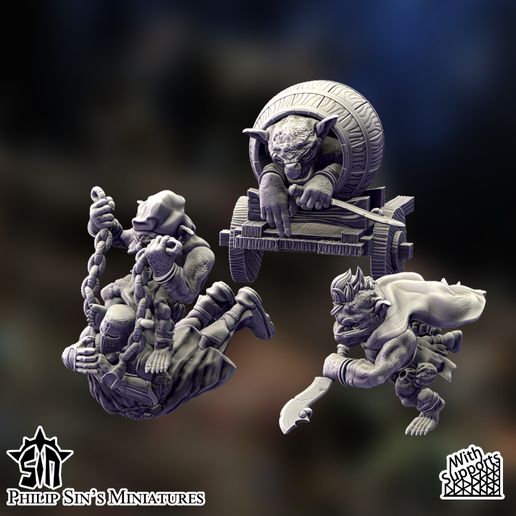 3D file Goblin Nasty Assassins 👺 ・Template to download and 3D print・Cults
