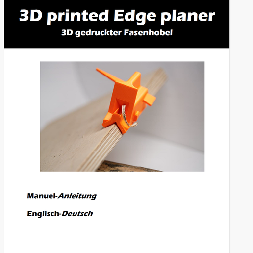 🛩️ adjustable corner plane, chamfer plane・ 3D File for 3D printing・Cults