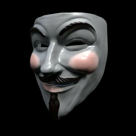 Archivo 3D V de Vendetta Máscara / Anonymous Máscara / Guy Fawkes ...