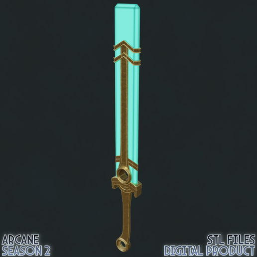 🗡️ Ekko Cosplay Sword Arcane League of Legends・ 3D File for 3D printing ...