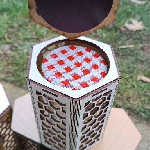 🍯 Honey jar box - laser cut - Ai, DXF・ DXF File for CNC machining ...
