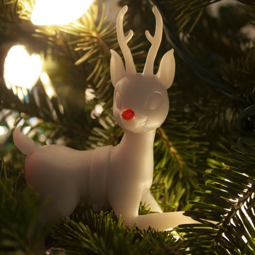 Fichier STL Rudolph le renne au nez rouge - Décoration de Noël 🐉 ・Objet ...