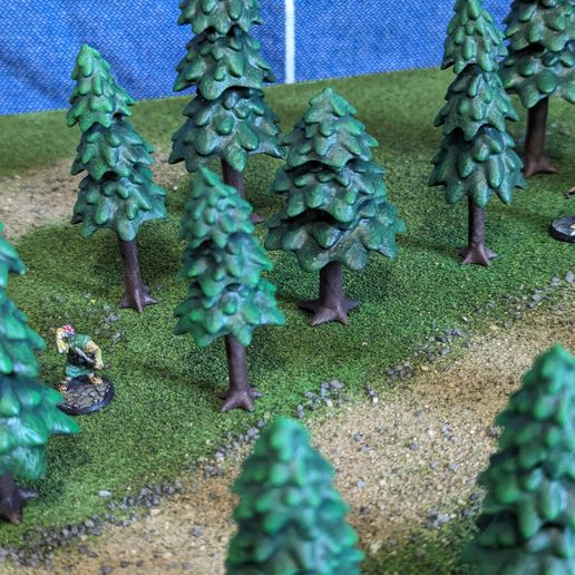 🎲 Collection of Modular Evergreen Trees - 15mm Scale - Perfect for ...