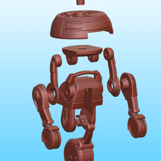 🤖 BN-U13 Mech Droid Star Wars fan design・Free OBJ File for 3D printing ...