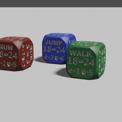 🎲 BT Movement Dice・Free STL File for ・Cults
