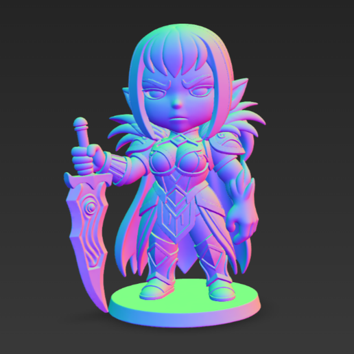 ♀️ Metin2 Female Sura Chibi・ STL File for 3D printing・Cults