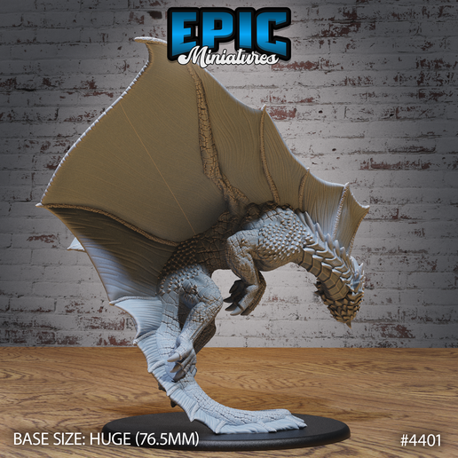 🐉 Brown Dragon Flying ‧ DnD Miniature ‧ Tabletop Miniatures ‧ Gaming ...