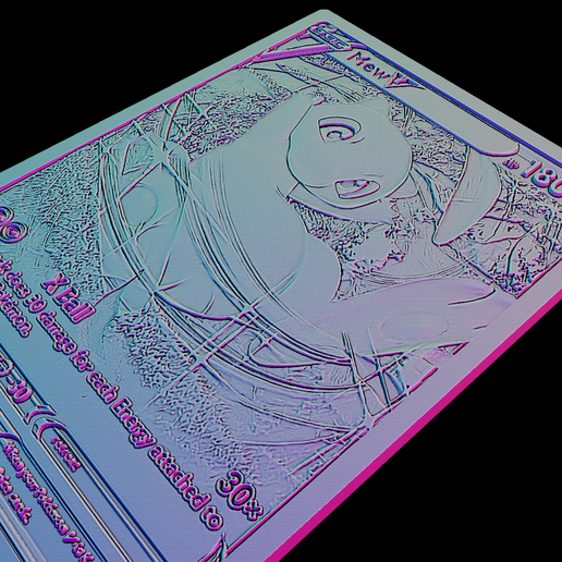 STL file Mew Card Pokemon 🐉 ・3D printer design to download・Cults