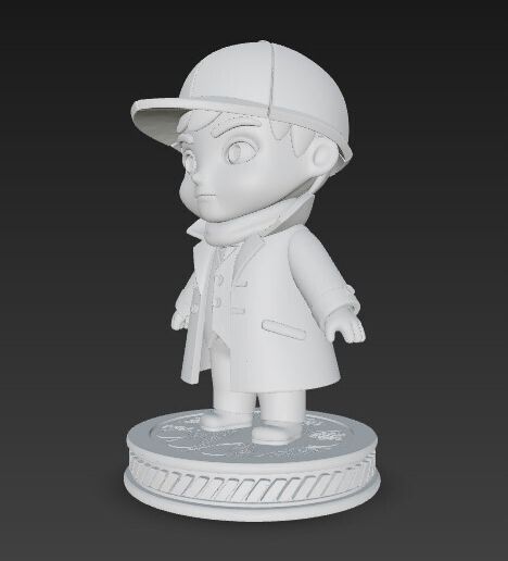 🕵️‍♂️ The Famous Detective in a Cute Style: Chibi Victorian Sleuth 3D ...