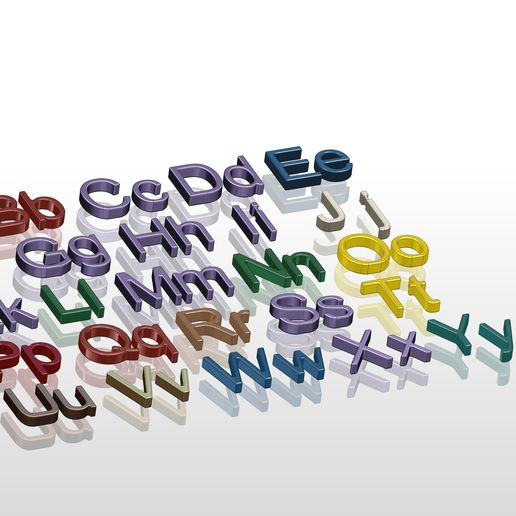 3D file Abc stl files - alphabet 3d printed, 3d print file. Abc digital ...