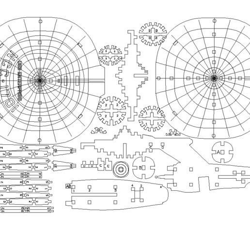 ⭐ Star Trek Enterprise・ DXF File for 3D printing and CNC machining ...