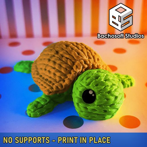 🗝️ Keychain - Articulated Knitted Turtle・ STL File for 3D printing・Cults