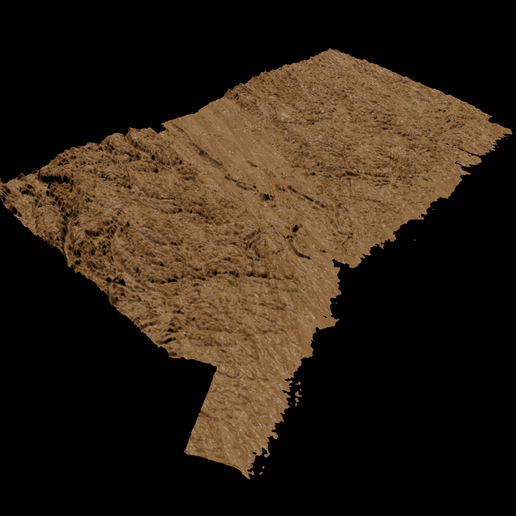 3D file Topographic Map of Connecticut – 3D Terrain 🗺️ ・3D printable ...