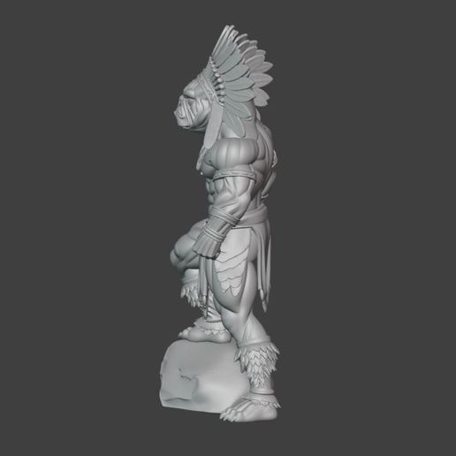 🗿 ESCULTURA NATIVO AMERICAN BULLY 3D・Archivo STL para Impresión 3D・Cults