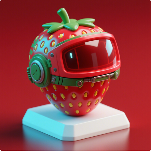 🍓 Fantasy Strawberry・ STL File for 3D printing・Cults