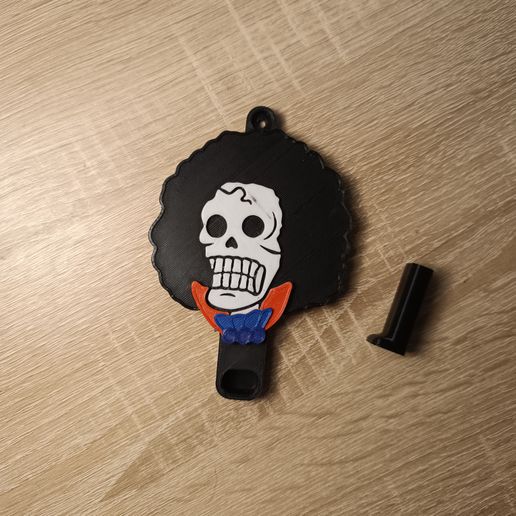 💀 ONE PIECE - Brook Skull - Key Holder・Free STL File for 3D printing・Cults