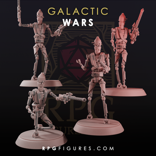 STL file Galactic Wars | IG Assassin Droids Team 🤖 ・Template to ...
