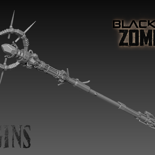 OBJ file Lightning Staff 3d model Call of duty blacko ops 2 🌩️ ・Model ...